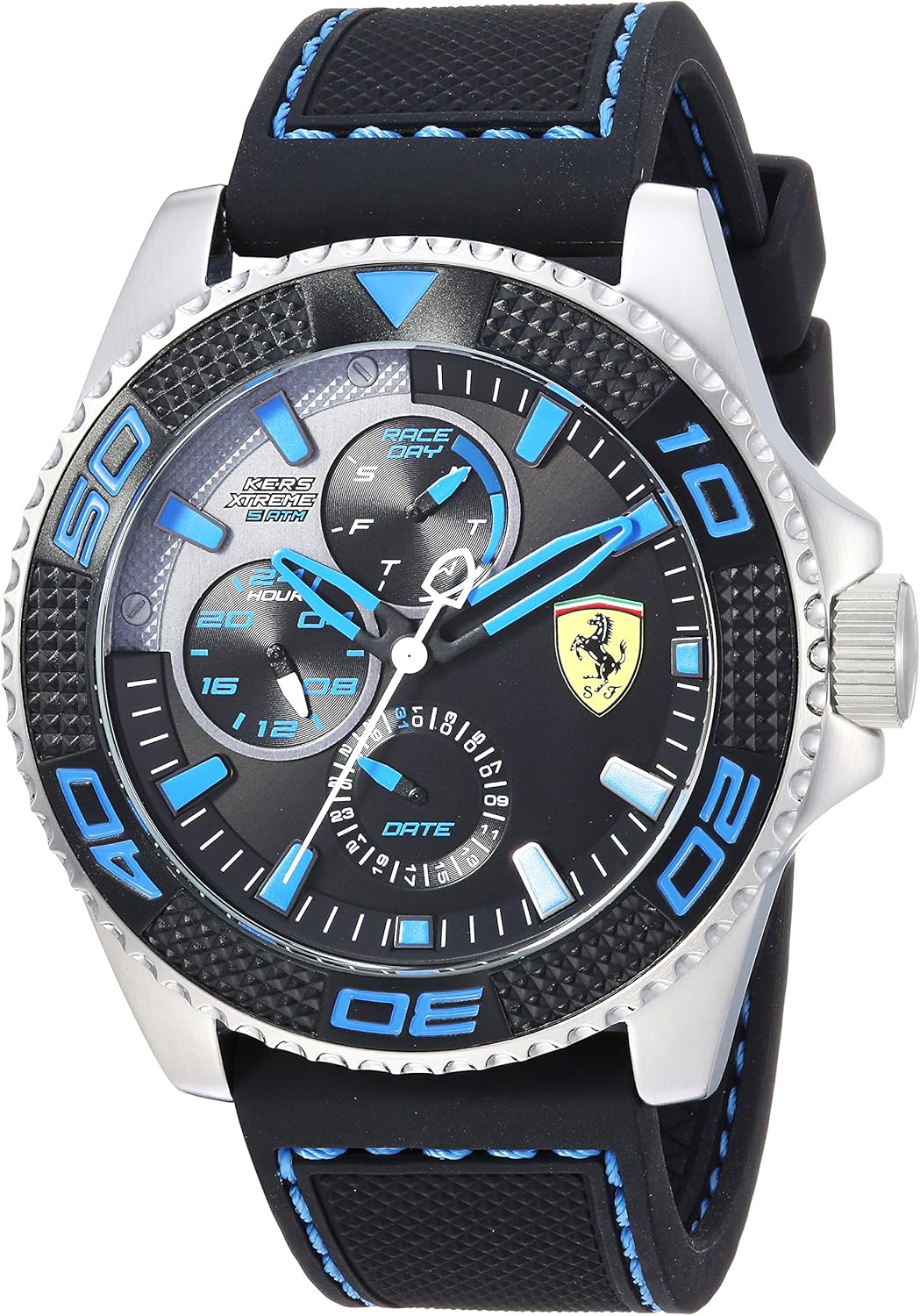 Ferrari Men's Analog Quartz Watch with Silicone Strap 0830468: Amazon ...