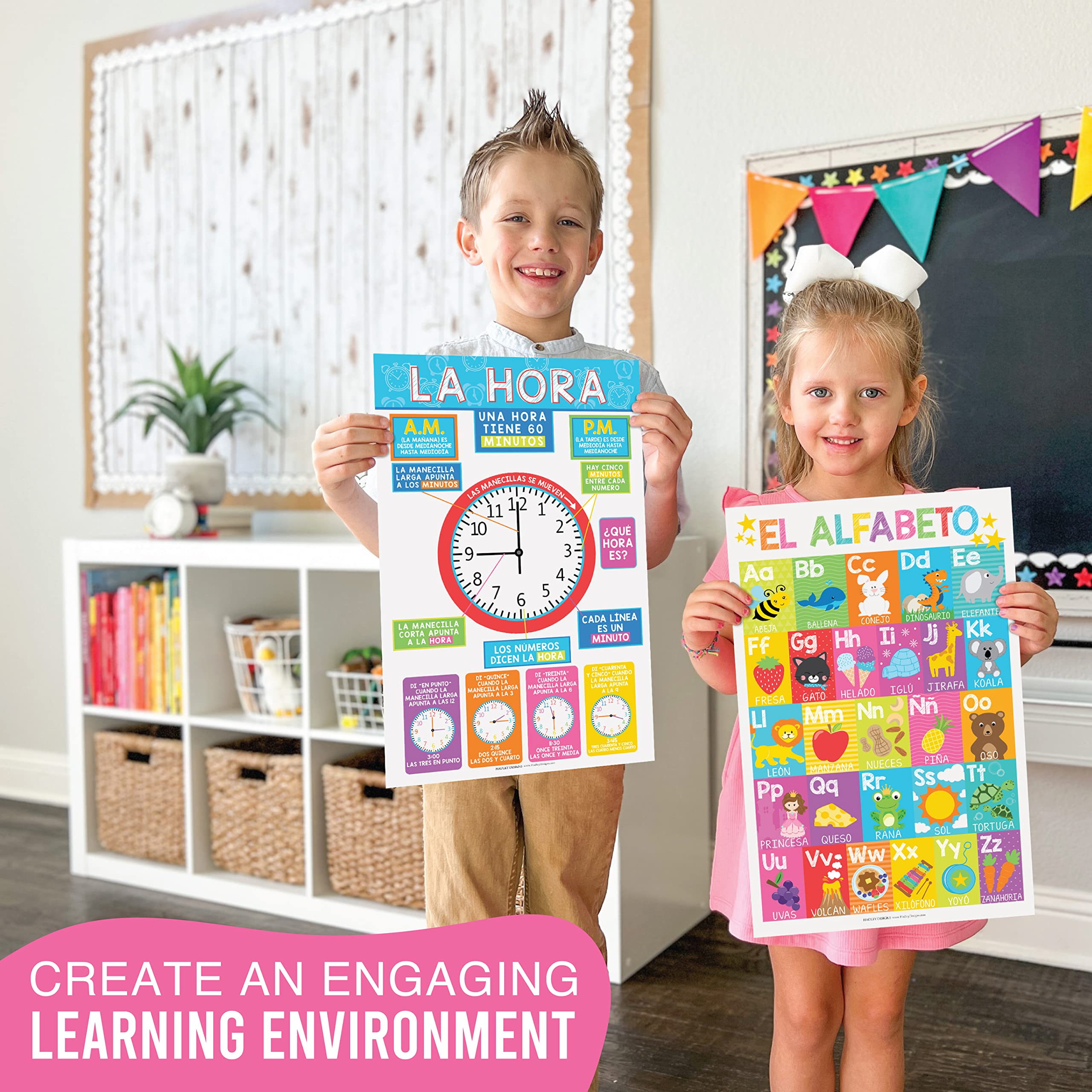 Mua Hadley Designs Spanish Classroom Decorations - 12 Spanish Posters ...