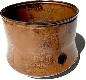 Amazon.com : Strathwood Basics Iron Hose Bucket with Brushed Copper ...