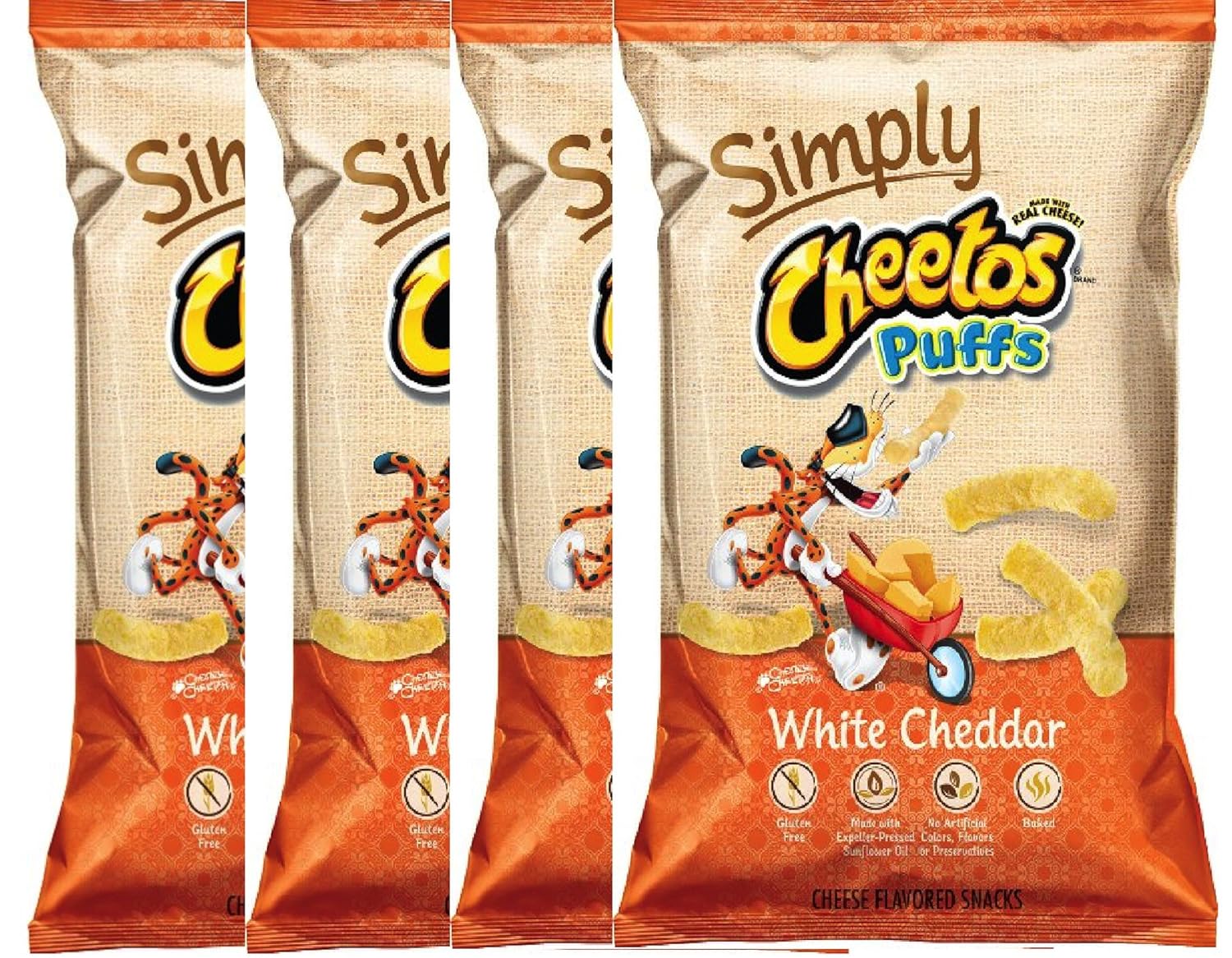 Amazon.com: Cheetos Puffs Cheese Snacks, Simply White Cheddar Puffs 8 ...