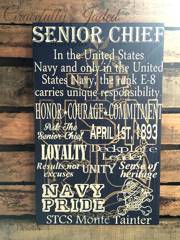 Amazon.com: Senior Chief Sign, Custom: Handmade