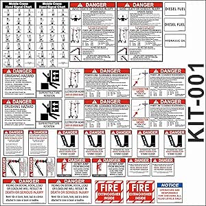 Amazon.com : Boom Truck Safety Sticker Kit : Office Products