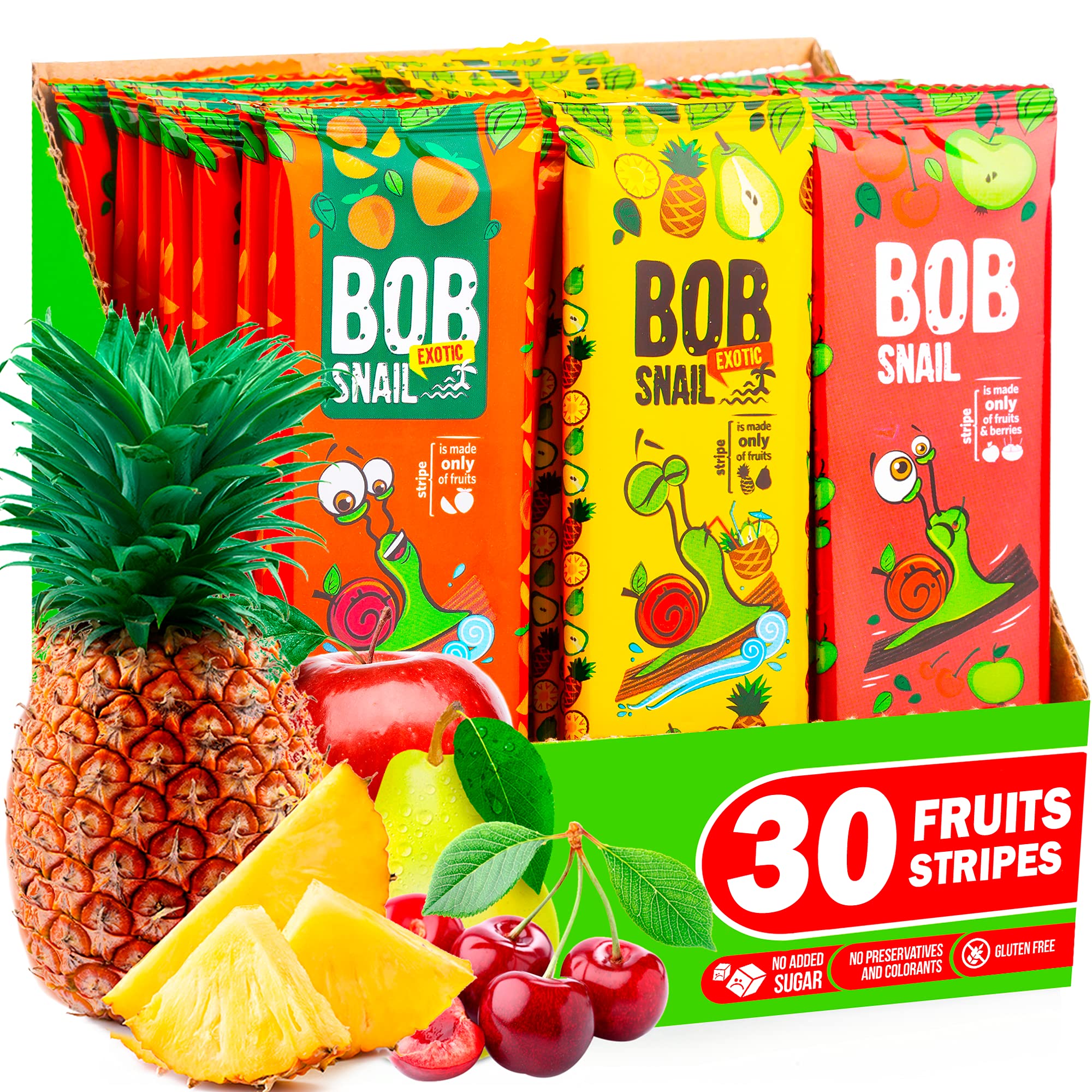 Mua BOB SNAIL Snacks Variety Pack for Kids Adults - 60 Healthy Fruit ...