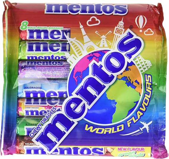 Mentos World Flavours Pack De 8 Rouleaux Assortis 302 G: Amazon.fr ...
