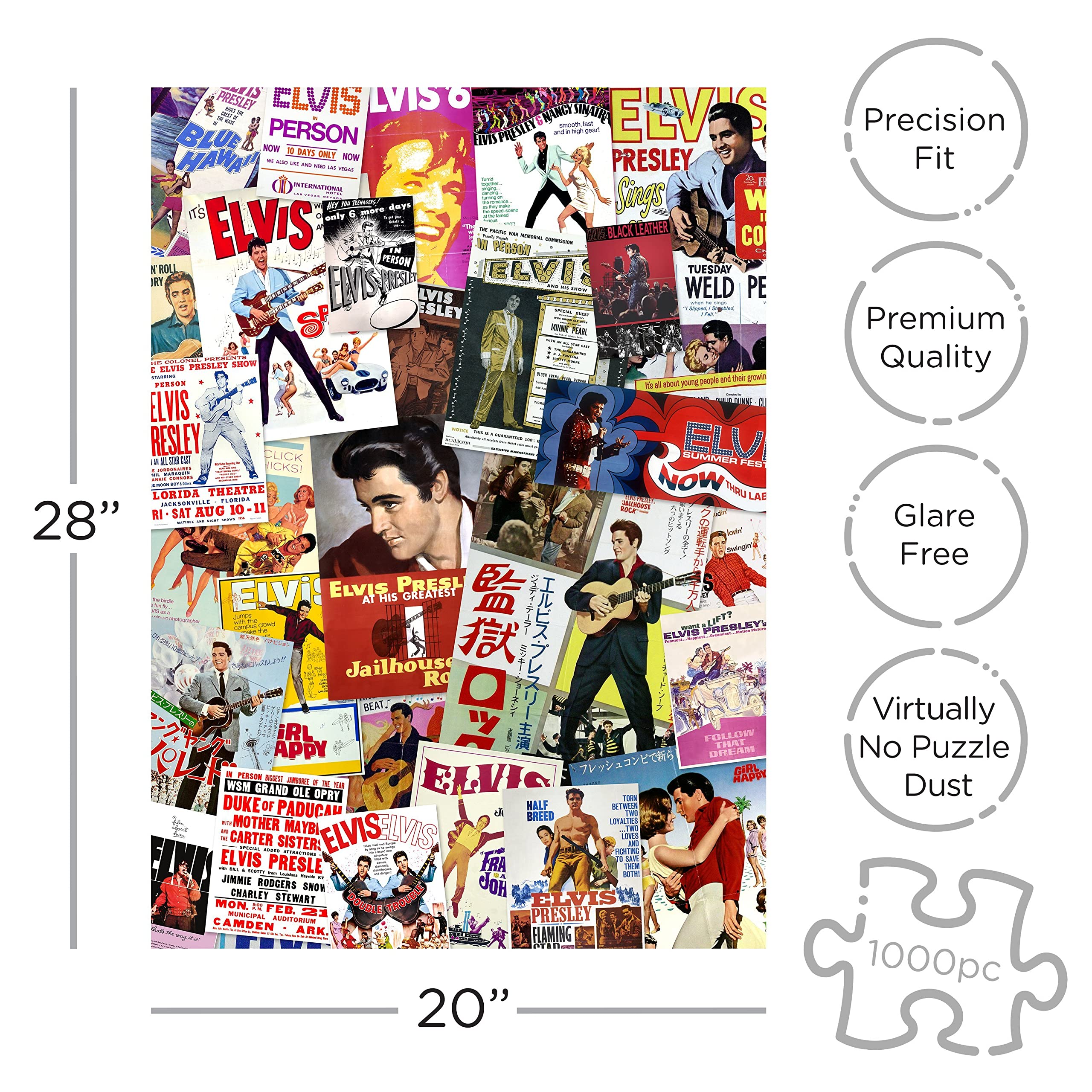 Mua Elvis Movie Poster Collage Puzzle (1000 Piece Jigsaw Puzzle ...