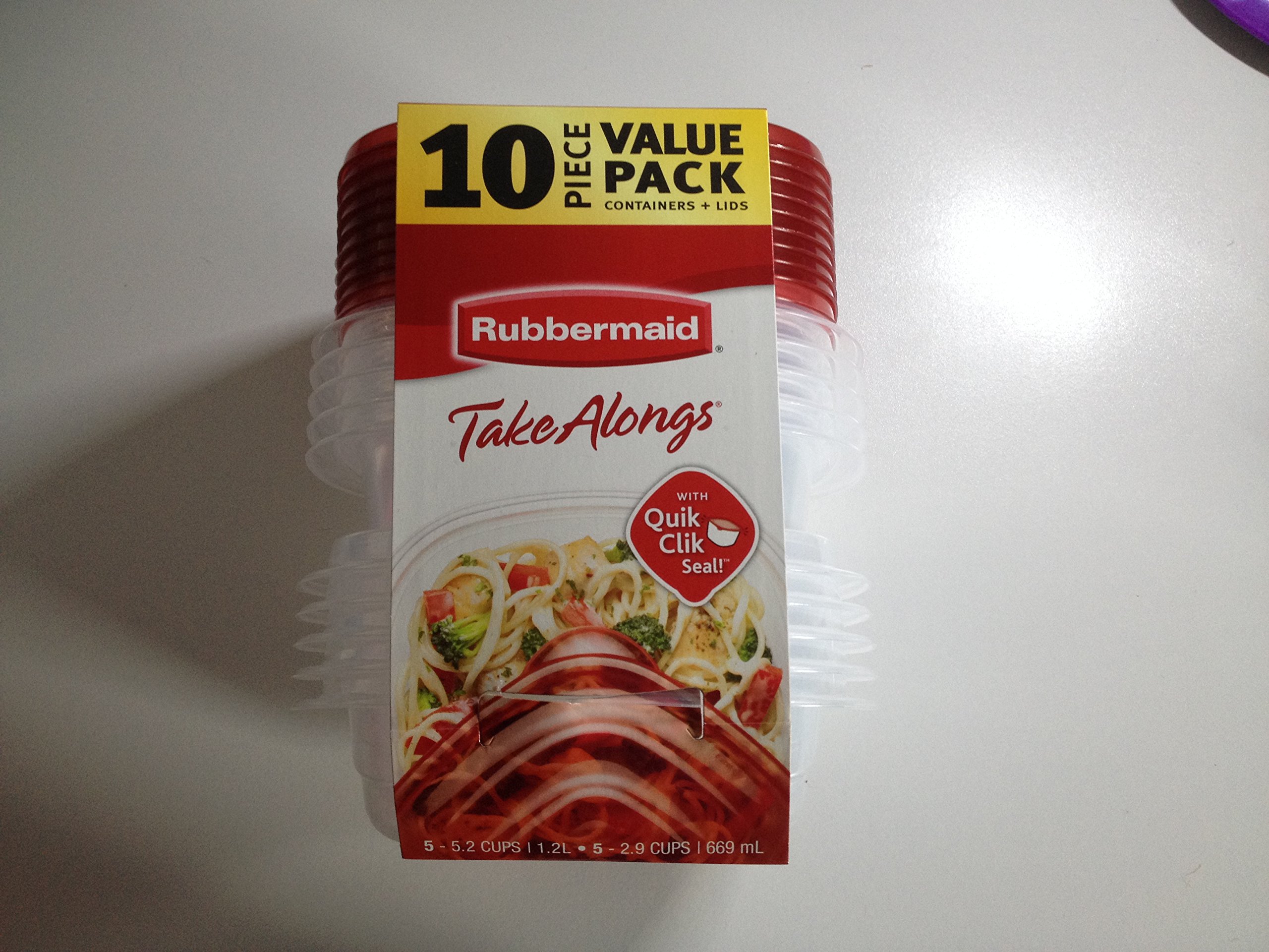 Rubbermaid Take Alongs 10 Piece Value Pack Containers + Lids for sale ...