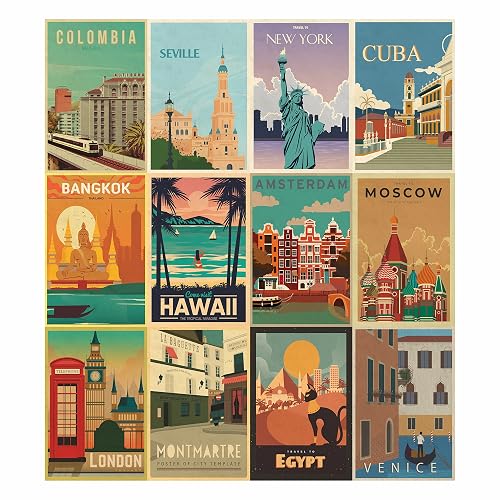 HK Studio Travel Decor, Postcards from Around the World - Travel ...