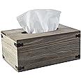 Amazon.com: MyGift Rustic Gray Solid Wood Tissue Box Holder Rectangular ...