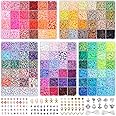 Amazon.com: QUEFE 12000pcs, 115 Colors Clay Beads for Bracelets Making ...