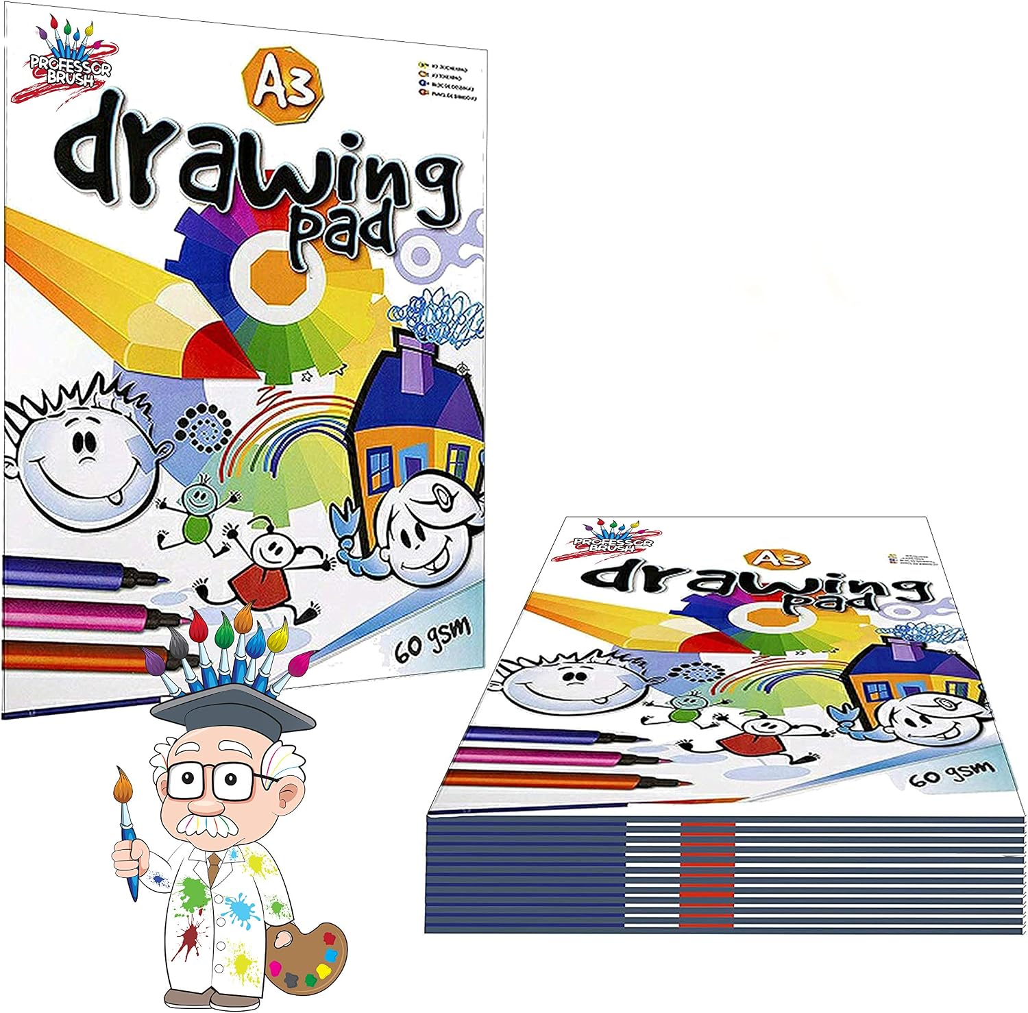 Laeto Professor Brush A3 Drawing and Colouring Art Sketch Pads – BigaMart