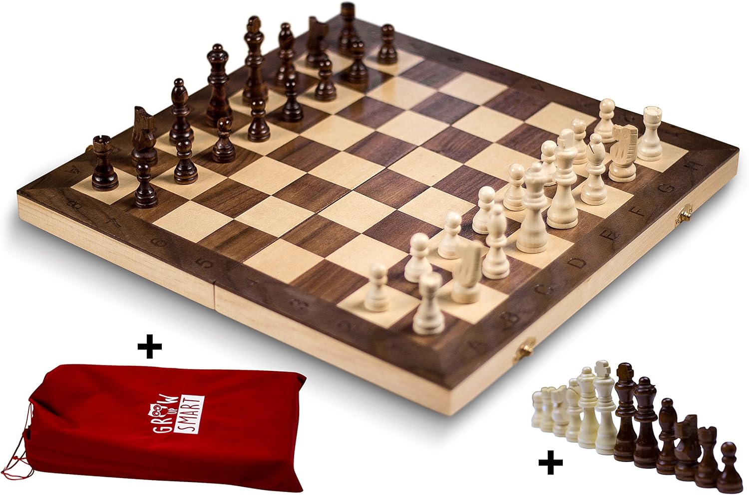 Smart Tactics Folding Chess Set Made By FSC Certified Wood – Premium ...