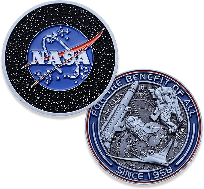 NASA Logo Stars Challenge Coin - NASA Collectible Coin - Soft Enamel ...