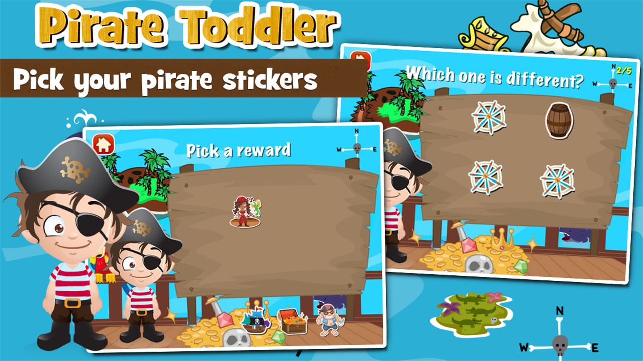 Pirate Toddler School: Never Land Educational Adventure Games for Kids ...