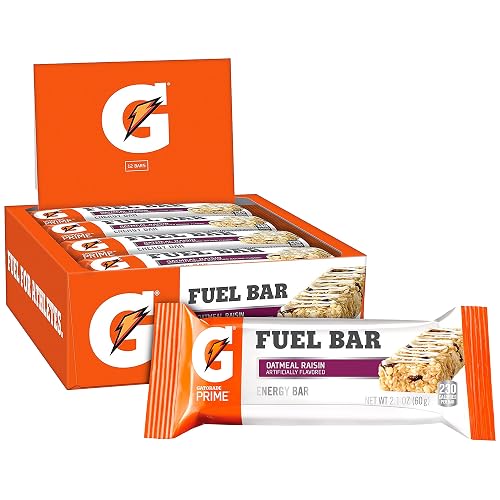 Gatorade Prime Fuel Bar, Oatmeal Raisin, 45g of carbs, 5g of protein ...