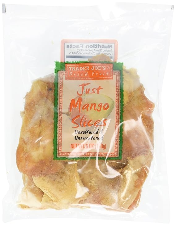 Trader Joe's Dried Fruit Just Mango Slices 6 ounces (Pack of 4): Amazon ...