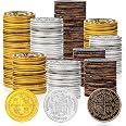 Amazon.com: Hanaive 500 Pcs Pirate Coins Plastic Coins Replica Spanish ...