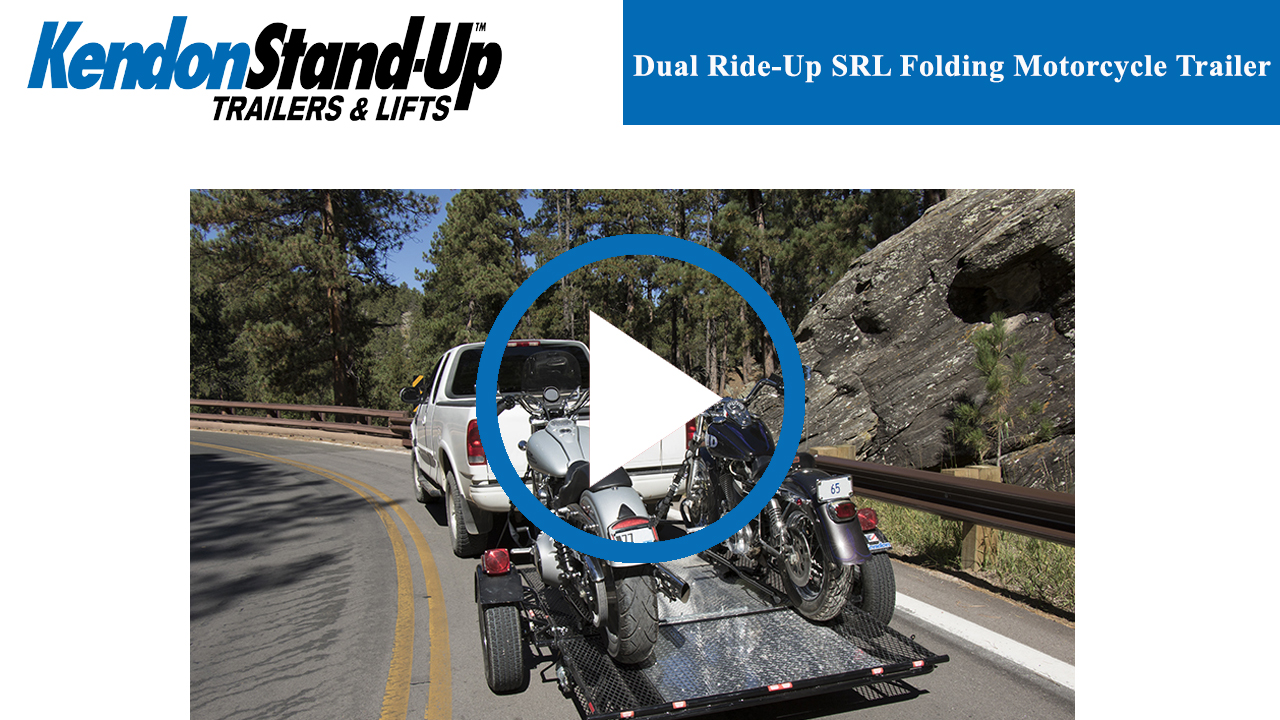 Watch Dual-Rail Ride-Up SRL Folding Stand-Up™ Motorcycle Trailer on ...