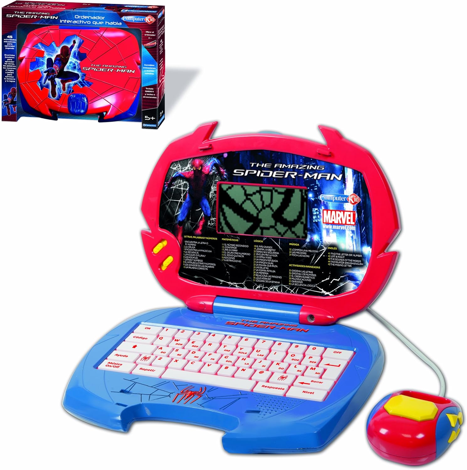 Amazon.es: Clementoni - Ordenador Spiderman 45 Actividades 17-65414