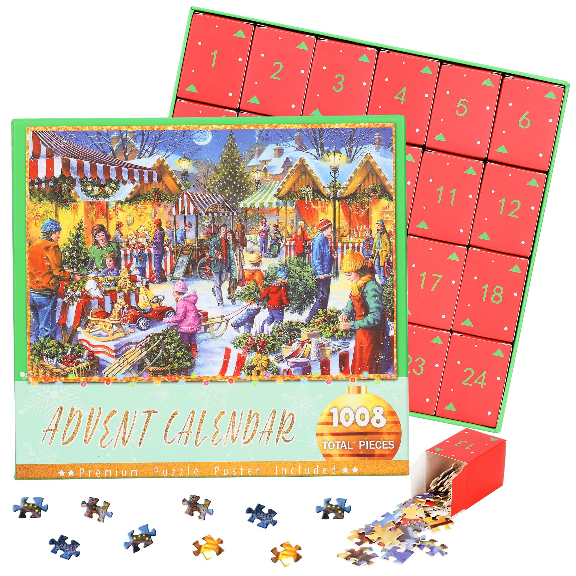 Jigsaw Puzzles Advent Calendar 2024, Christmas Countdown Calendar ...