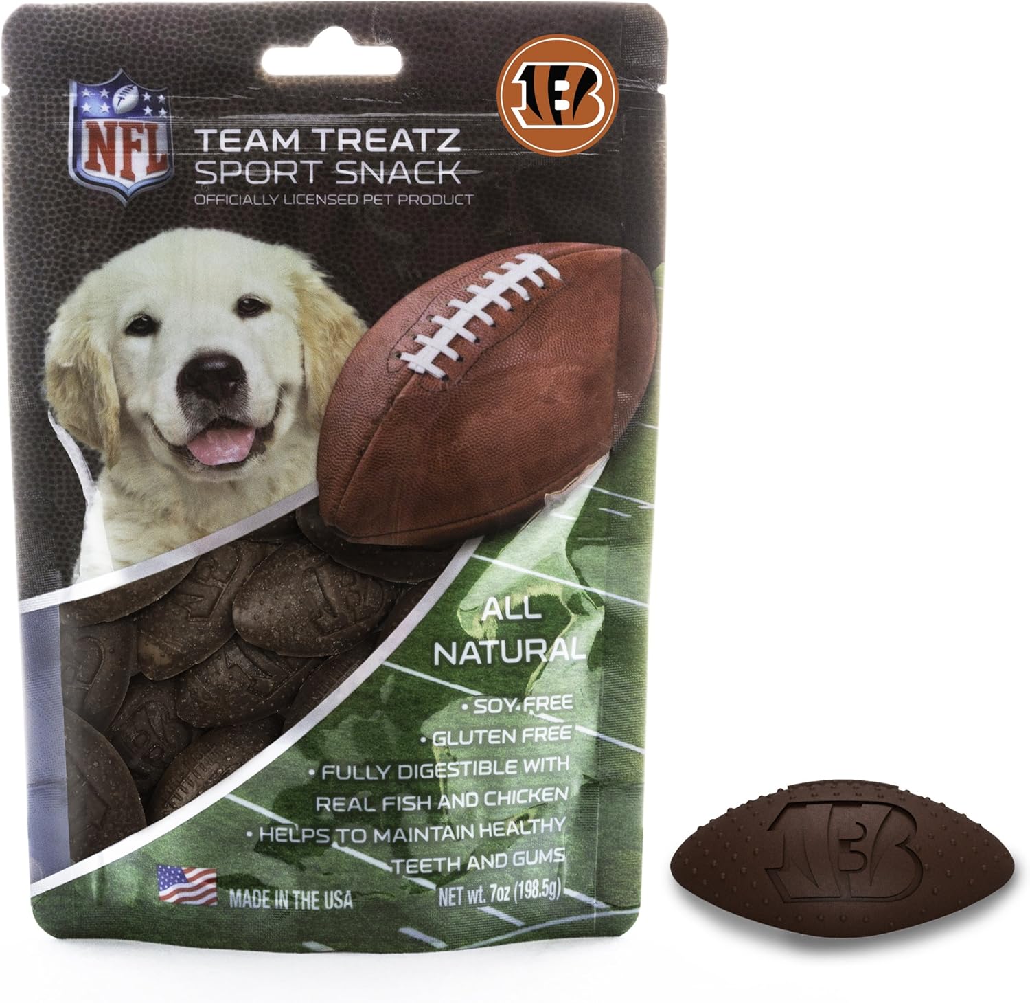 Amazon.com : Nfl Cincinnati Bengals Dog Food Snack Treat Bone-Free. Dog ...