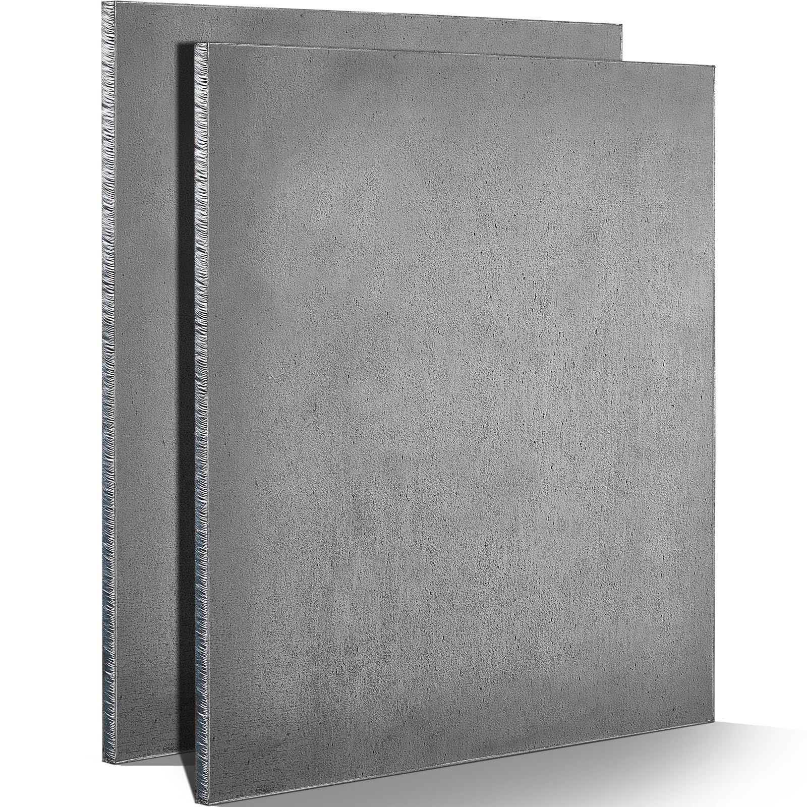 Therwen 2 Pcs 1/4" x 8" x 8" Steel Plate Metal Hot Rolled Steel ...