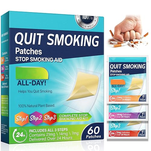 Quit Smoking Patches Step 1 2 3 Stop Smoking Aid, 21mg, 14mg, 7mg ...