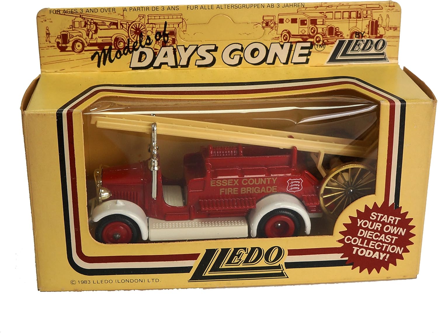 Vintage 1983 Lledo Models Of Days Gone 1934 Dennis Fire Engine - Essex ...