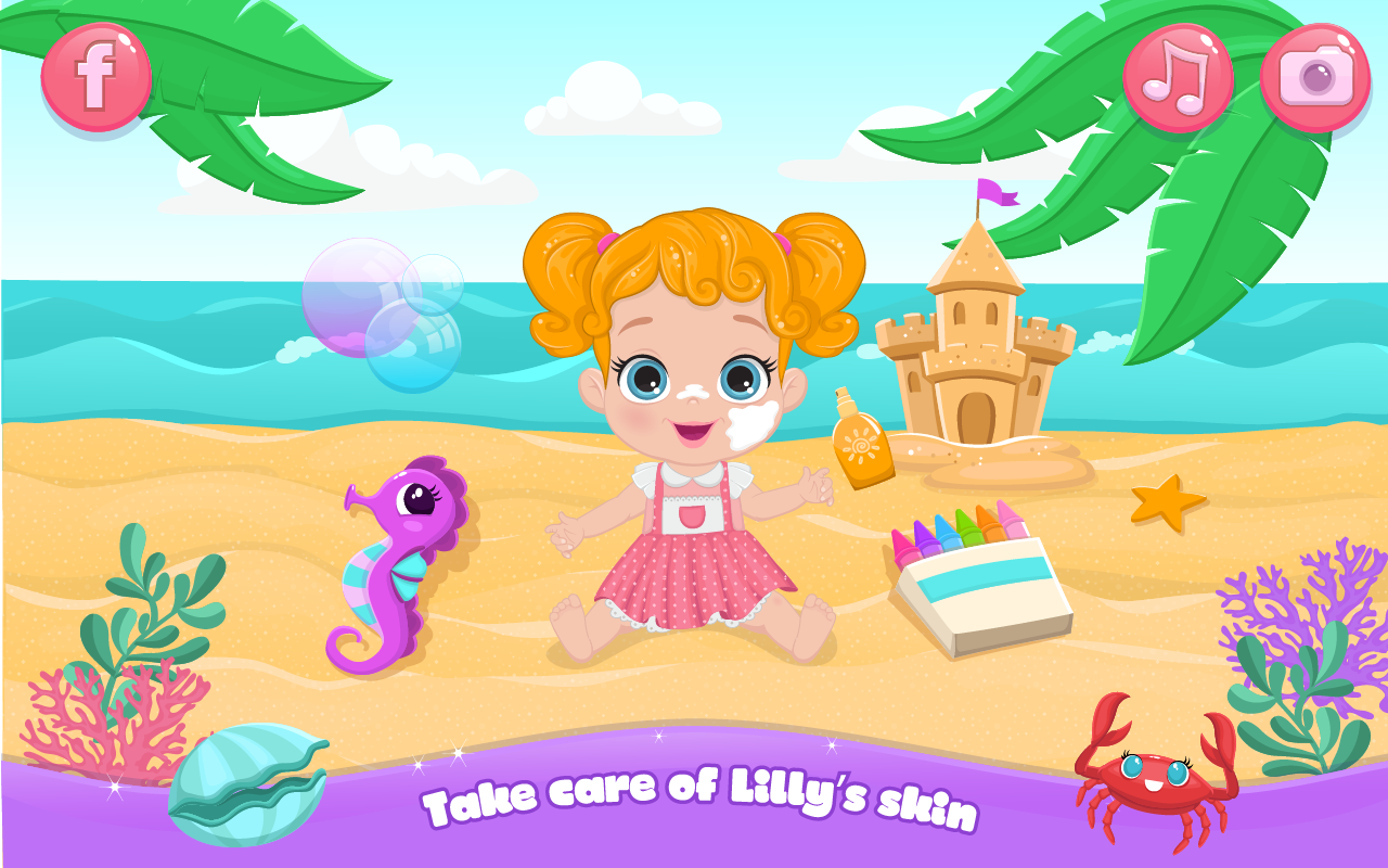 Baby Caring: Baby Lilly's - Fun Beach Games:Amazon.co.uk:Appstore for ...