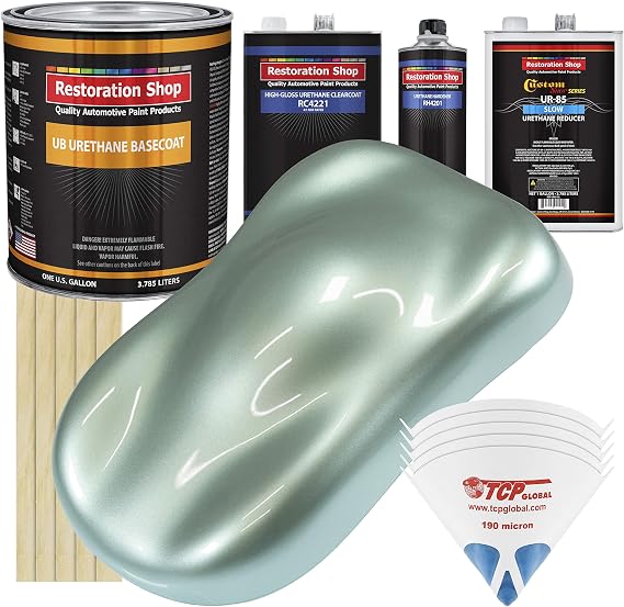 Amazon.com: Restoration Shop - Frost Green Metallic Urethane Basecoat ...