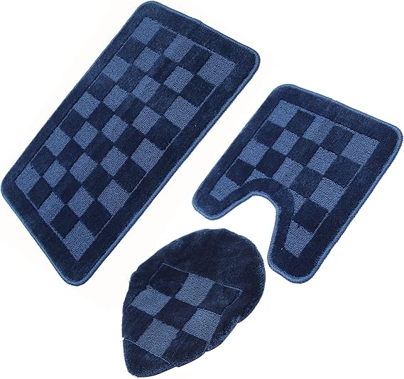 Badvorleger 3-teiliges Set Faminay Rutschfest Waschbare Badematte für ...