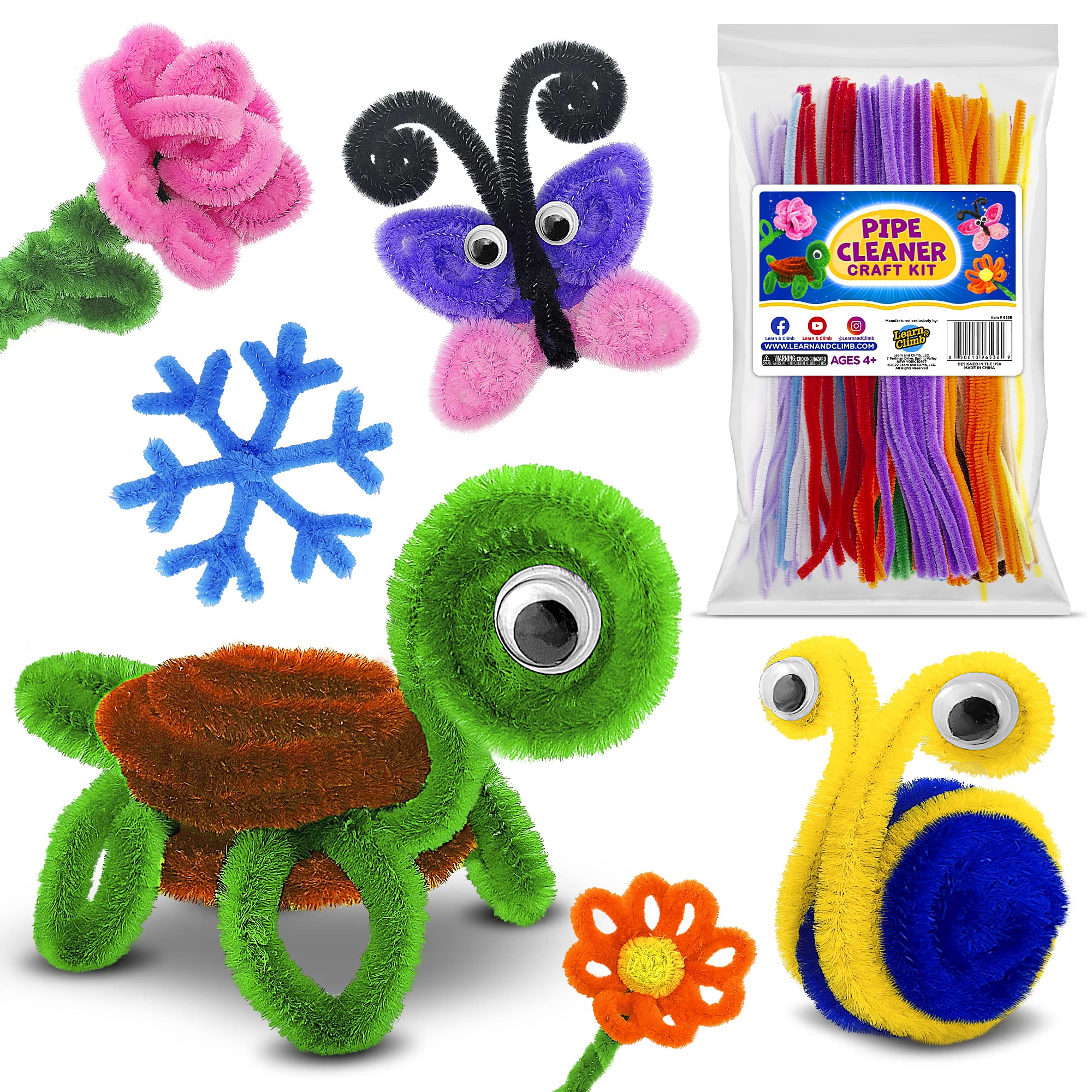 Learn & Climb Kids Arts and Crafts Activities - Create 21 Craft Figures ...