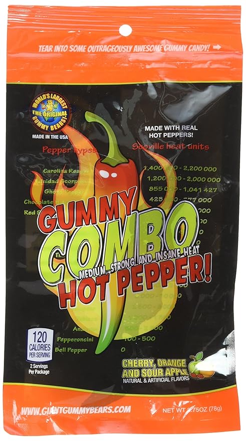 Spicy Gummy Hot Chilli Pepper Candy Challenge - Jalapeno, Habanero ...