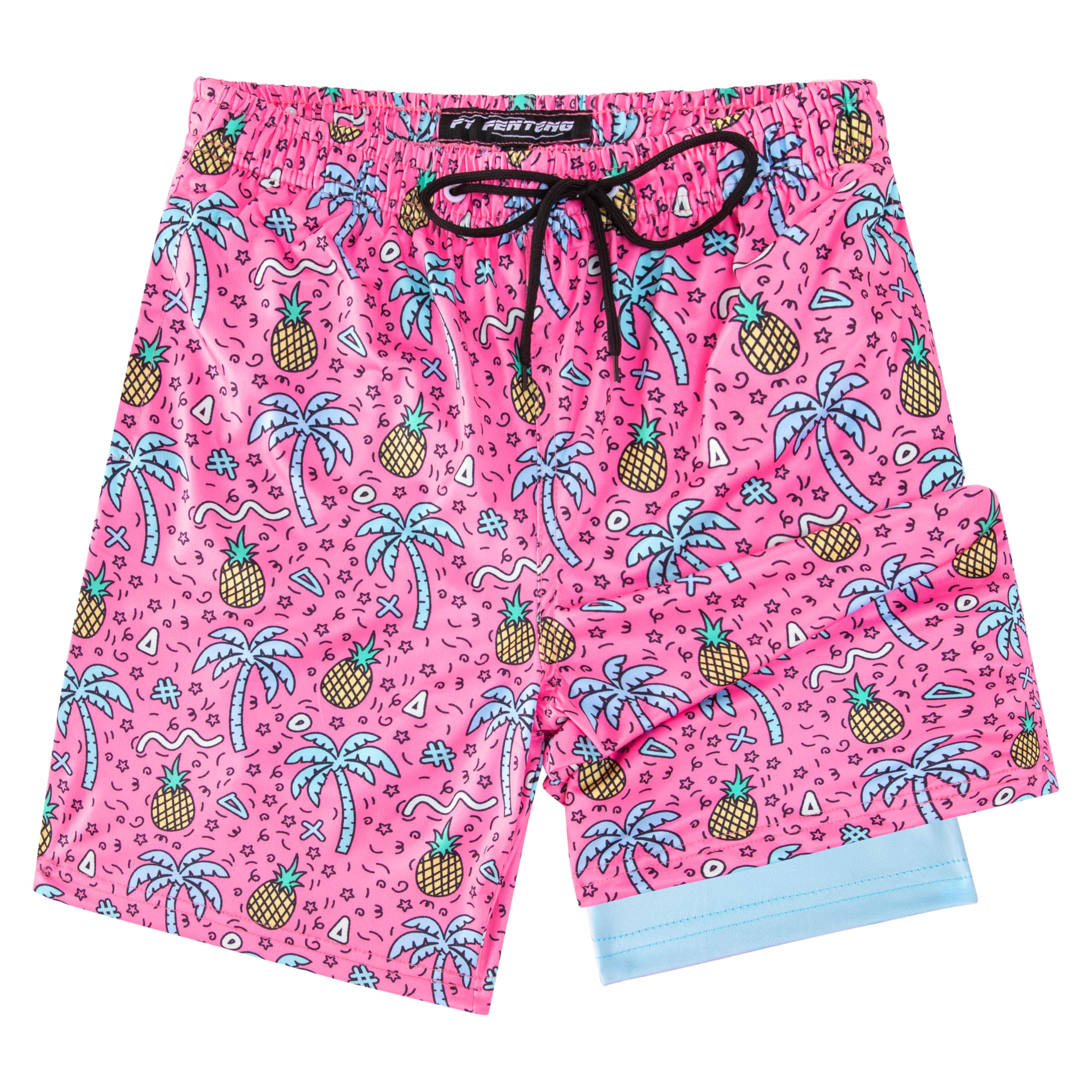 FT FENTENG Boys Swim Trunks with Compression Liner, Boy's Bathing Suit ...