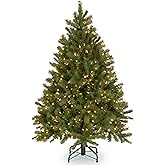 Amazon.com: National Tree Company Pre-Lit 'Feel Real' Artificial Full ...