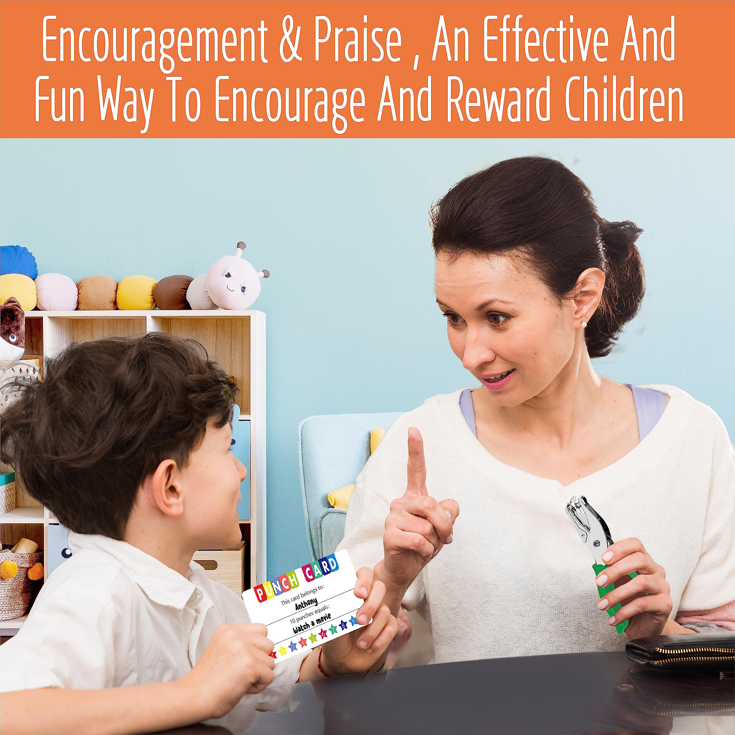 Mua 200 PCS Punch Cards, Incentive Card with Handheld Puncher Kit Star ...