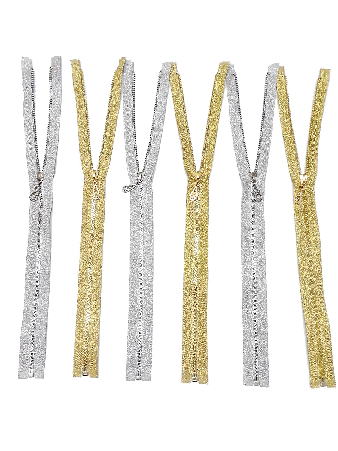 Trendz Handpicked Long FANCY Zippers with stone studded zip pull tab ...