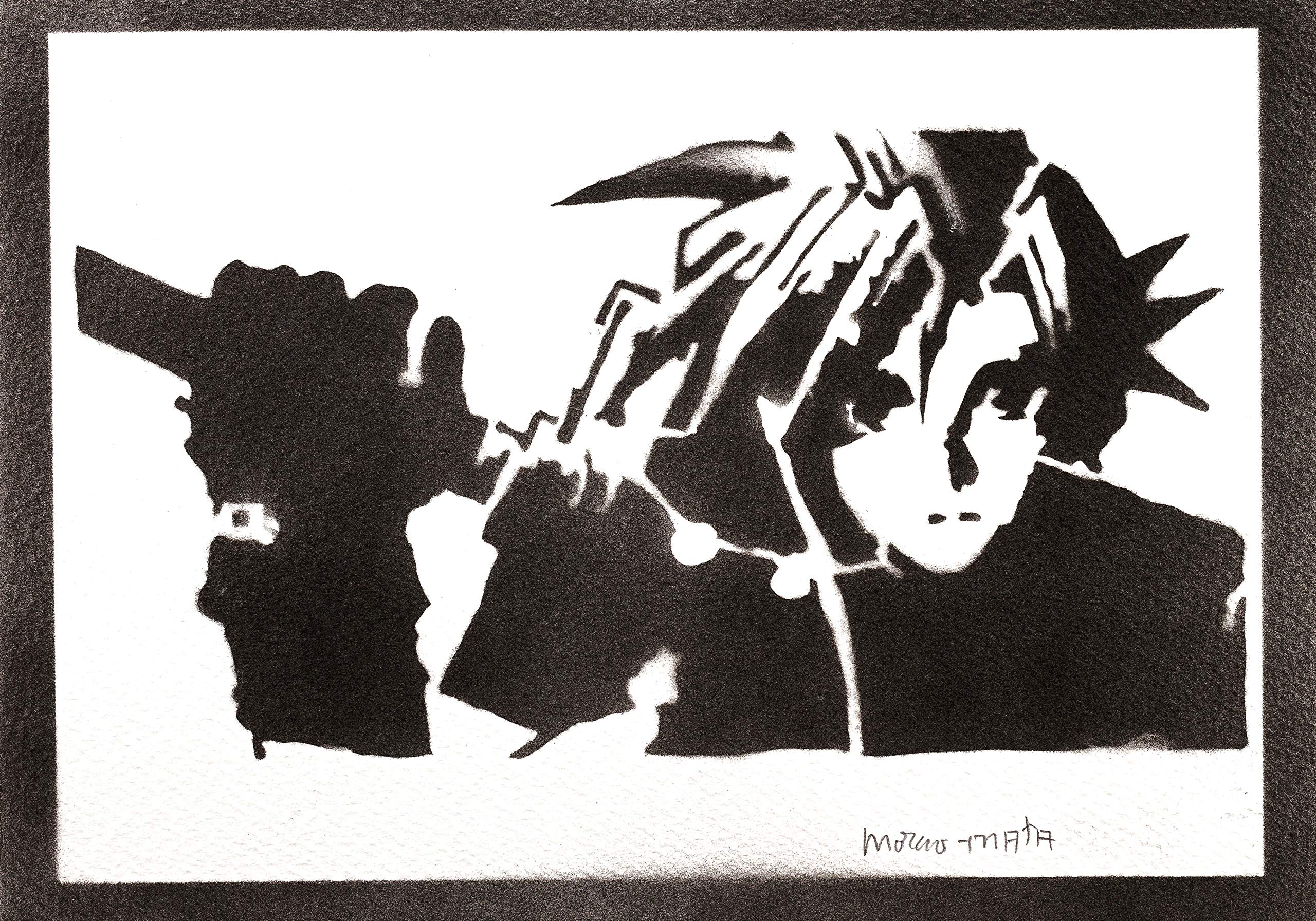 Cloud Strife Stencil