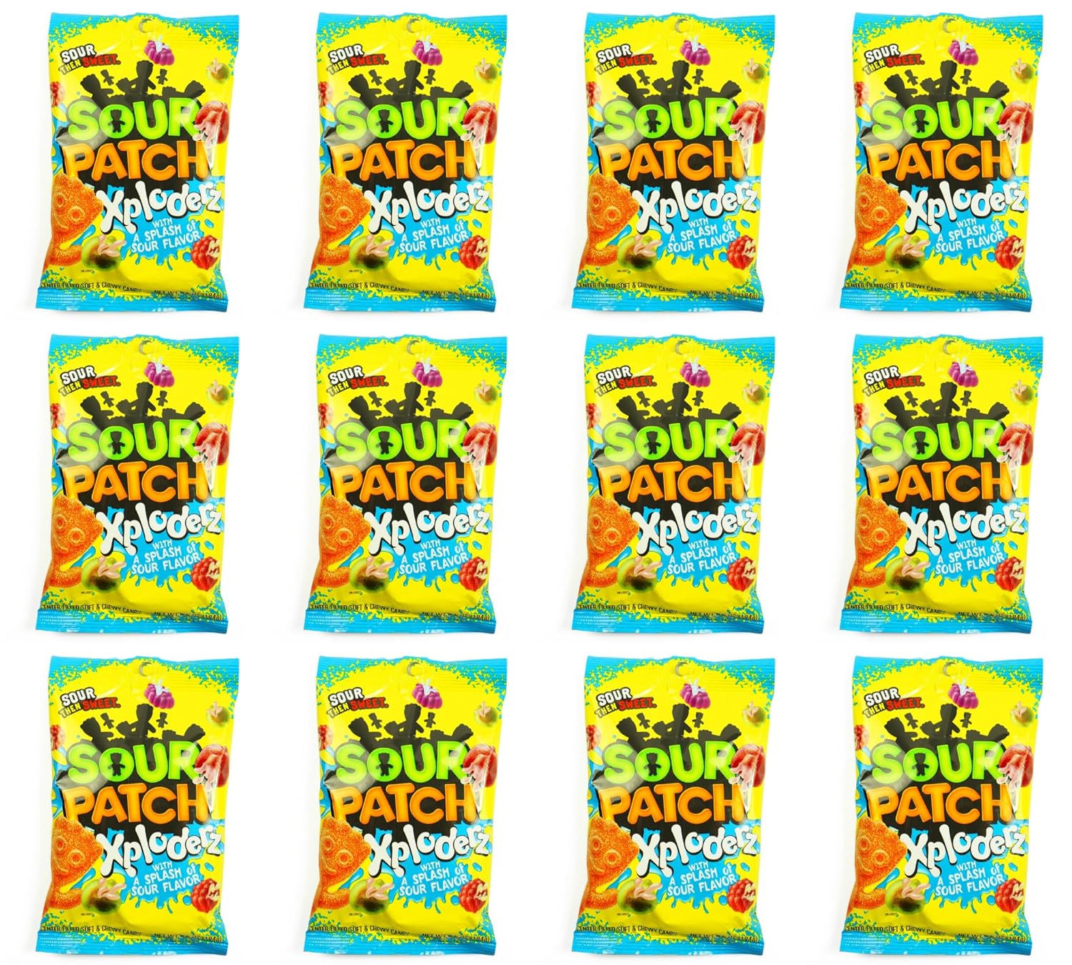 Sour Patch Xploderz Candy 6.5 Ounces (12 Pack Case): Amazon.com ...