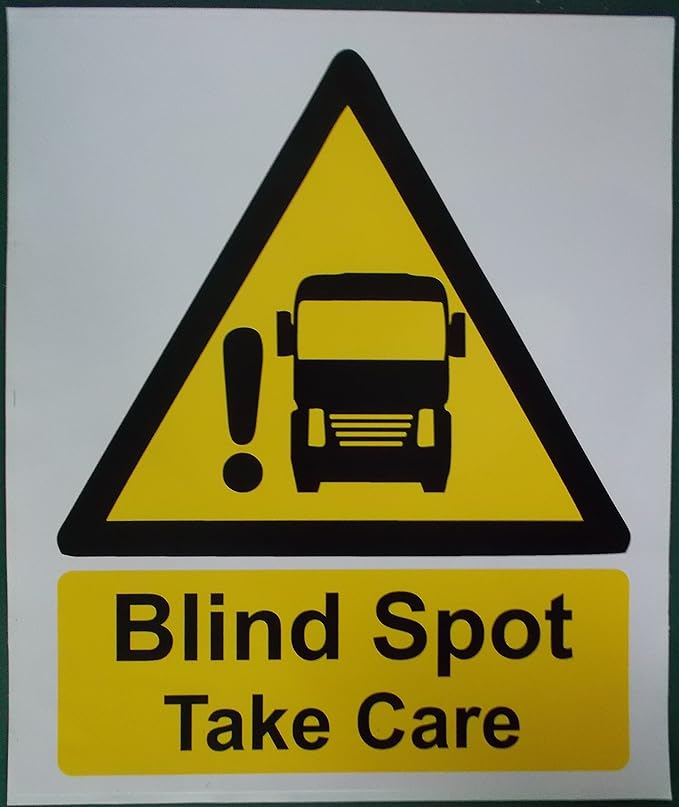 Advanced Printing Blind Spot Take Care - Awareness Safety Sticker For ...