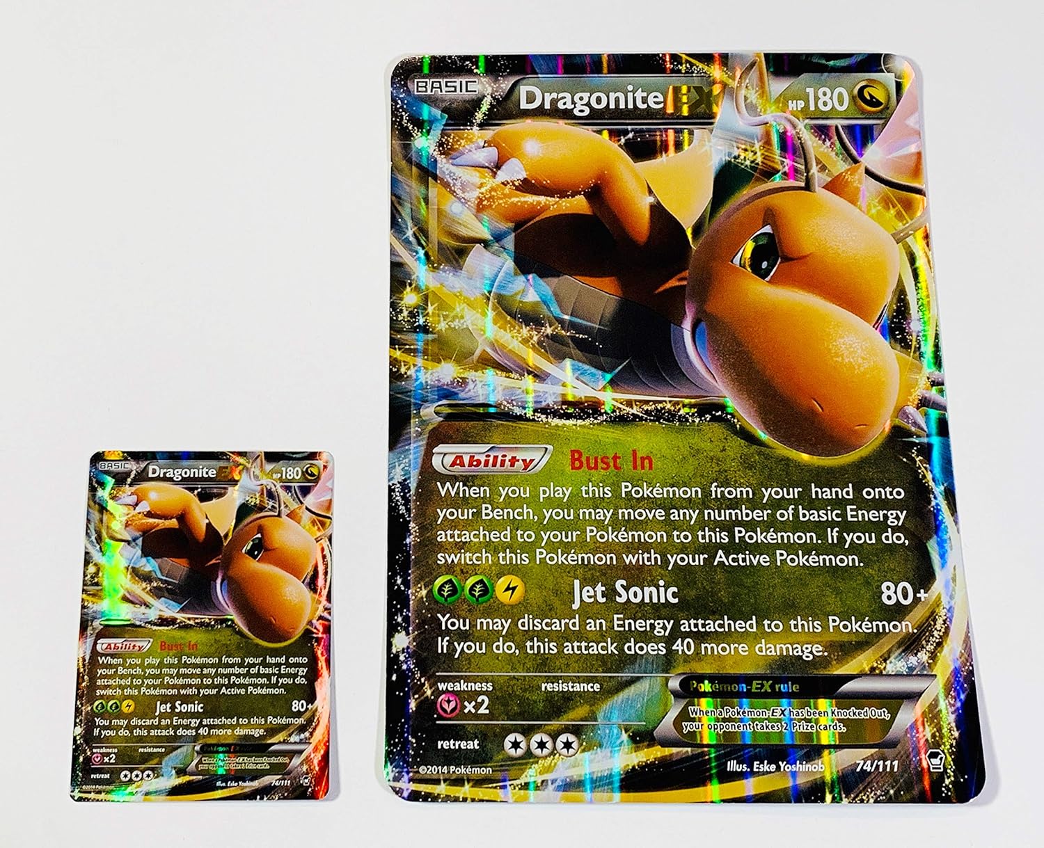 5 Oversized Jumbo Pokemon Cards in TOP LOADERS! EX GX Legendary Full ...