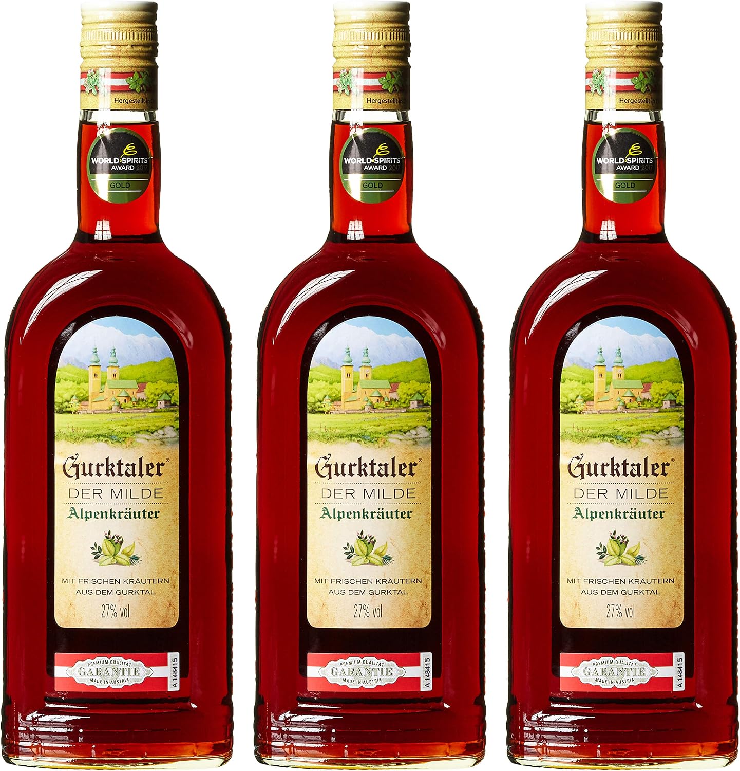 Gurktaler Alpenkräuter Likör (3 x 0.7 l): Amazon.de: Bier, Wein ...
