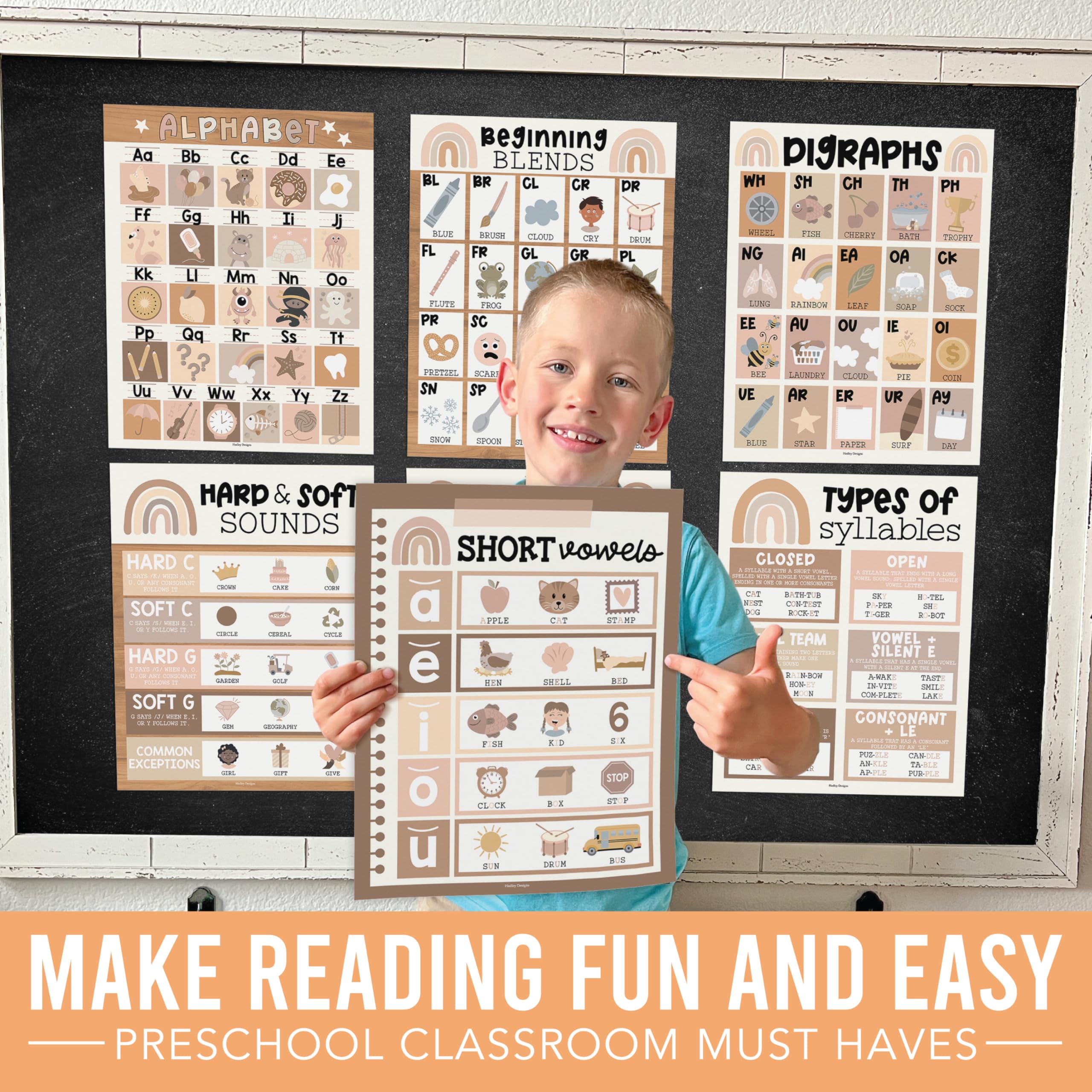 Mua 9 Boho Sound Wall Classroom Phonics Posters For Classroom Wall ...