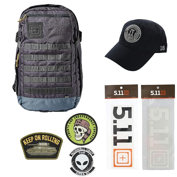 5.11 Kits Rapid Origin Molle Tactical Backpack, Hat, Patches, and ...