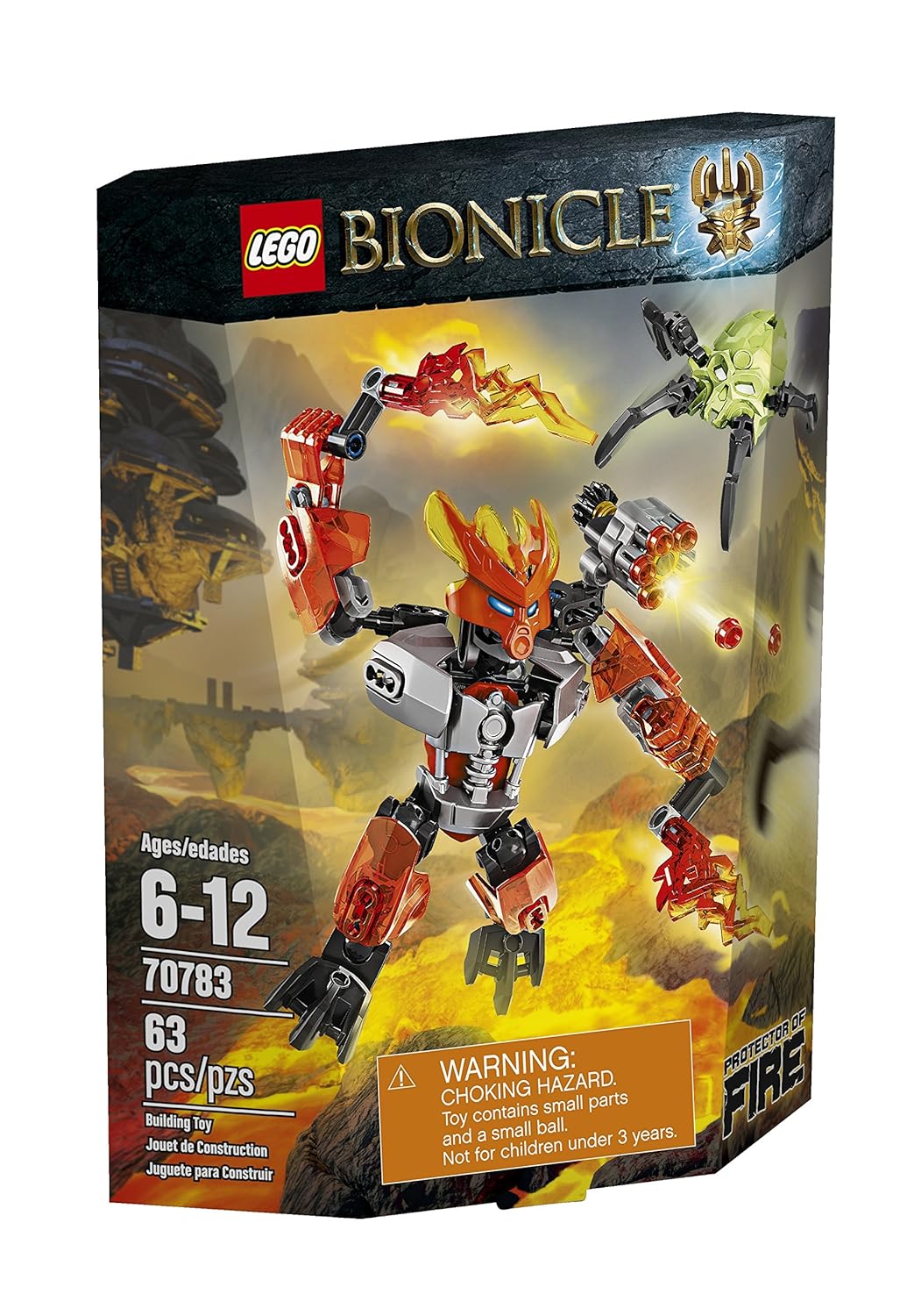 LEGO Bionicle 70783 Protector of Fire Building Kit: Amazon.co.uk: Toys ...