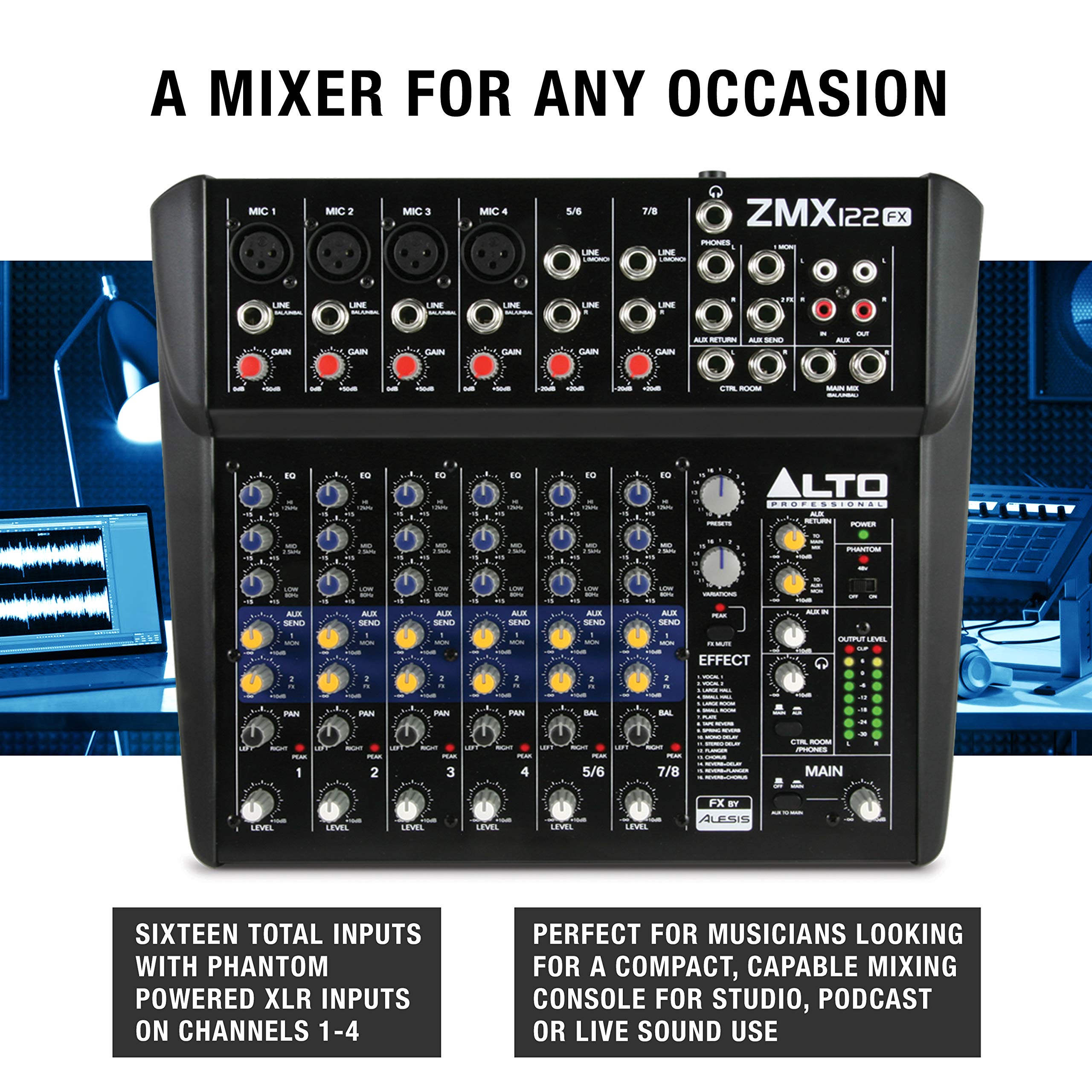 Mua Alto Professional ZMX122FX | 8 Channel Compact Audio Mixing Desk ...