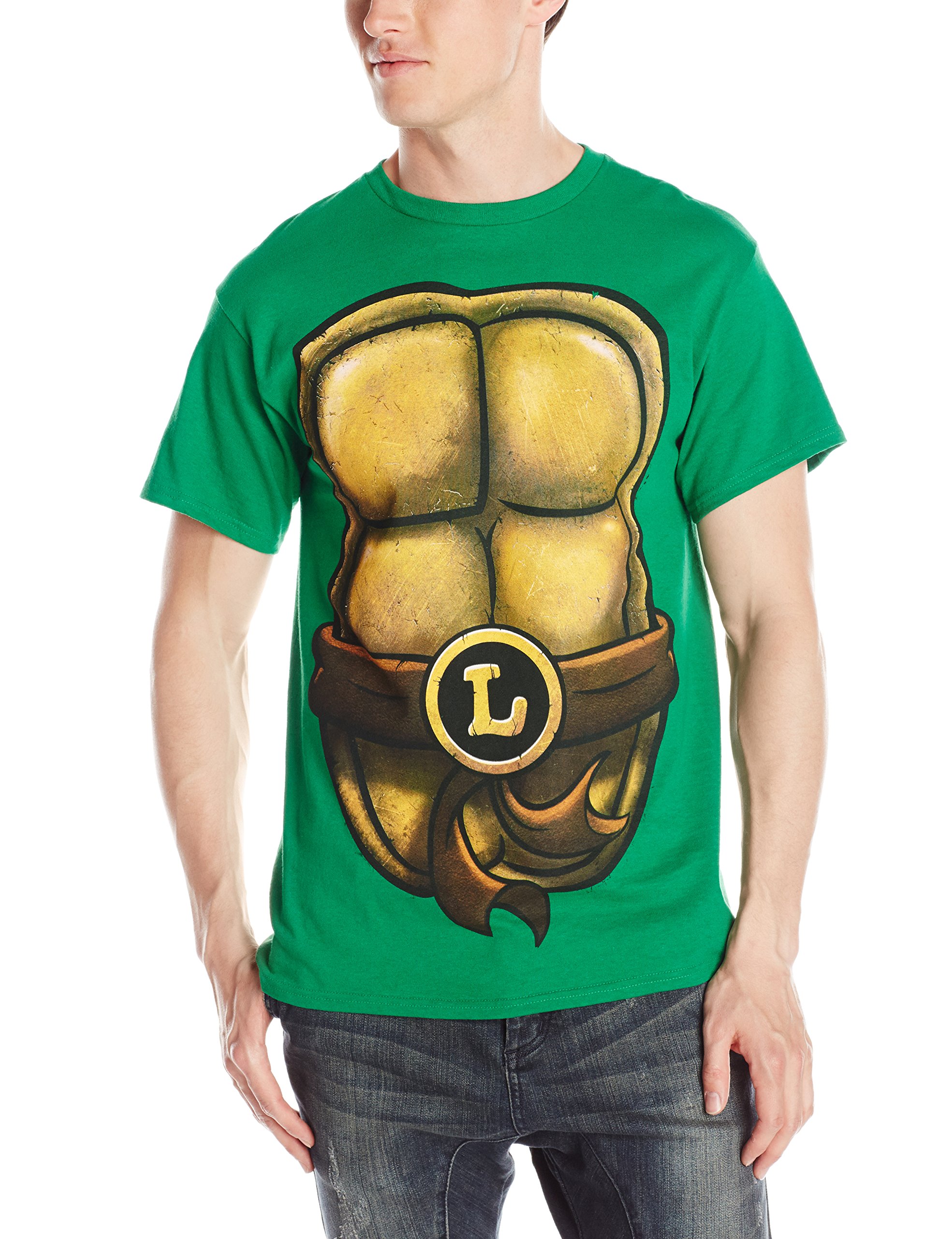 Buy Teenage Mutant Ninja Turtles Men's TMNT Leonardo Front and Back ...