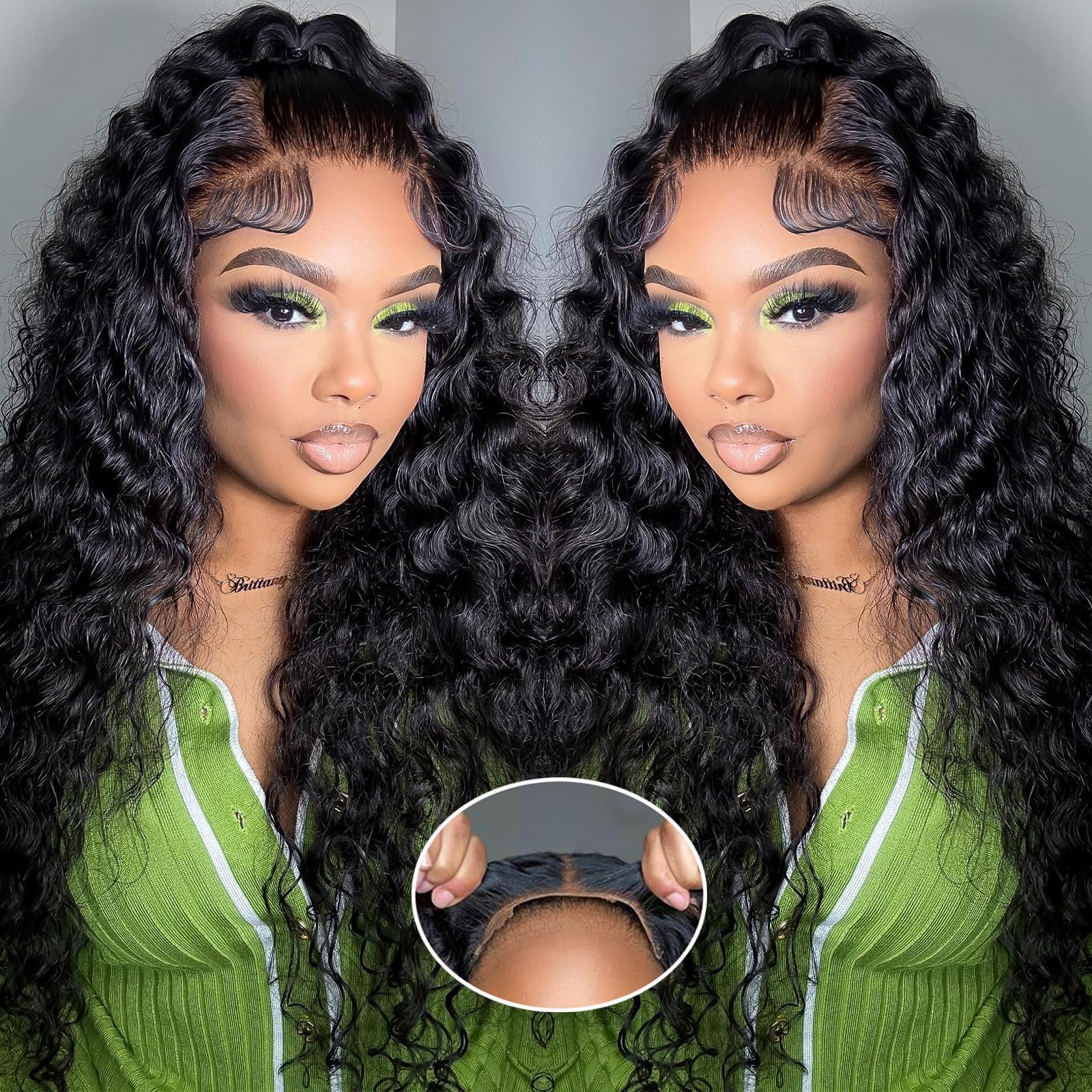Simeider 24 Inch Water Wave Lace Front Wigs Human Hair Wigs for Black ...
