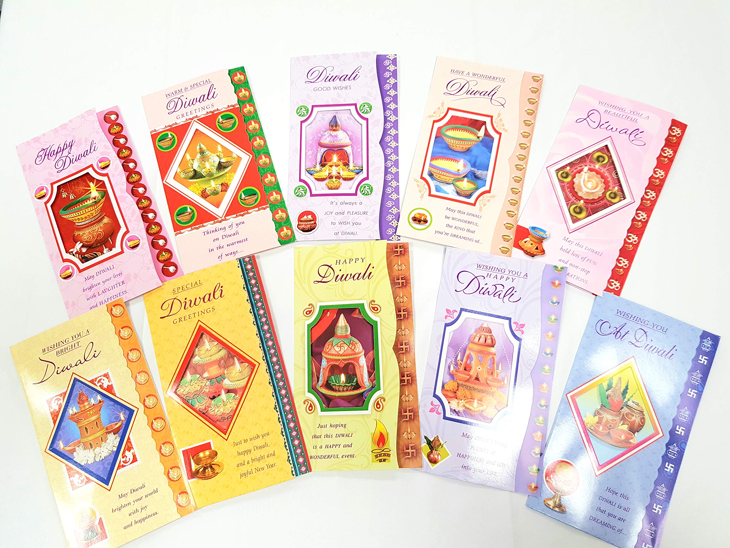 10 Beautiful Assorted Diwali Cards With A Varitey Of Designs ...