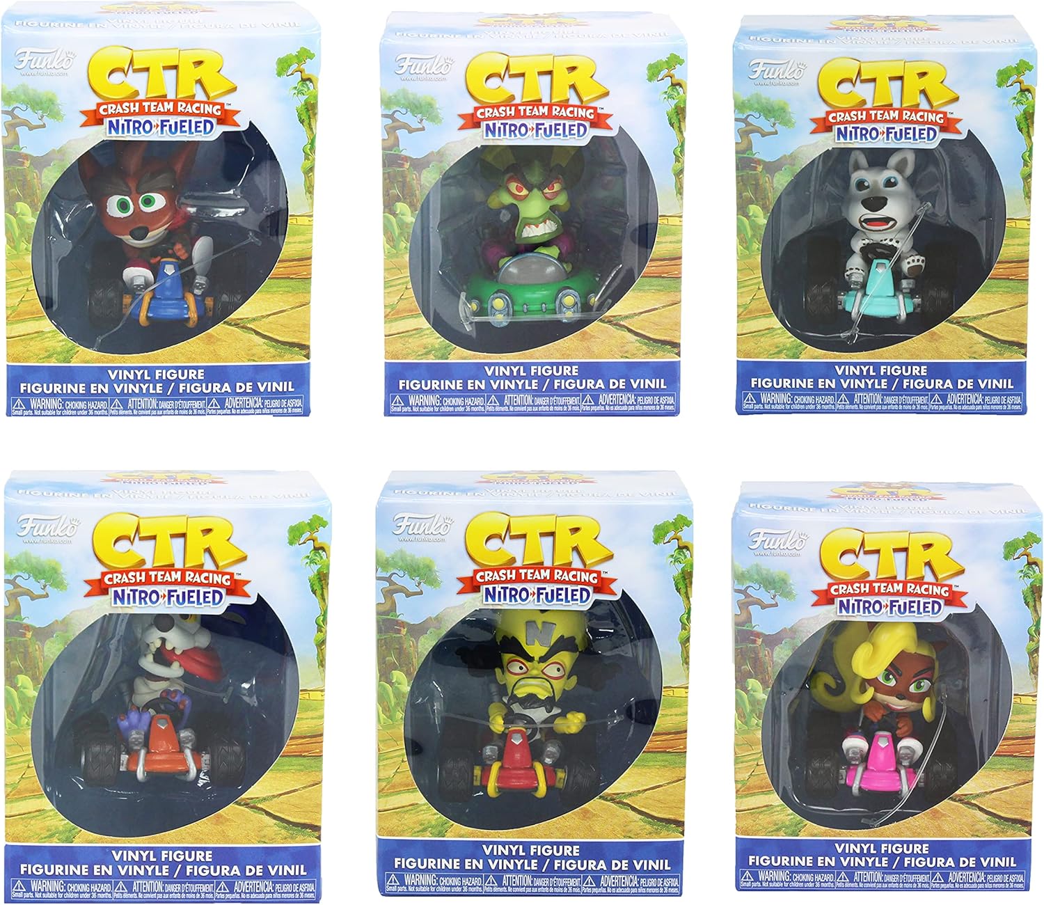 Crash Bandicoot Funko Vinyl Figure Crash Team Racing Coco, Nitros Oxide ...