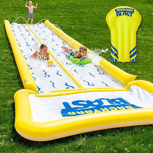 BACKYARD BLAST Giant Waterslide for Adults and Kids - Heavy Duty Large ...